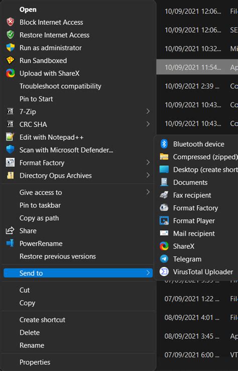 Useful Context Menu Items Right Click Rwindows10