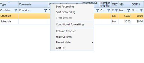 Customising Grid Views Direct CONTROL Medical DCM