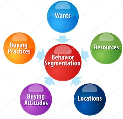Behavior Segmentation Components Business Diagram Illustration Stock