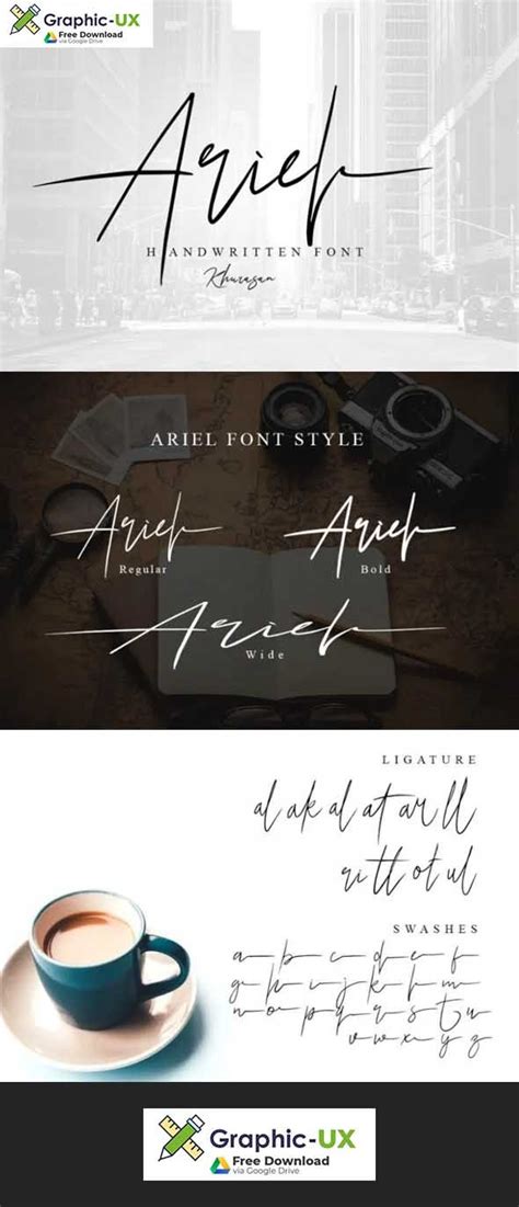 Ariel Signature Font Graphicux Signature Fonts Free Typeface Fonts