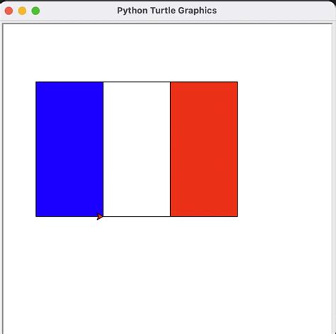 Draw France Flag Using Python Turtle Techdecode Tutorials