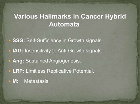 Cancer Hybrid Automata Pptx