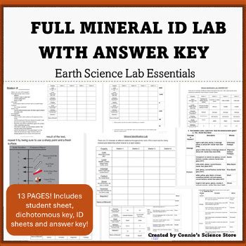 Mineral Identification Lab By Connie S Science Store TPT