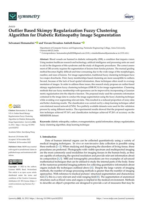 Pdf Outlier Based Skimpy Regularization Fuzzy Clustering Algorithm