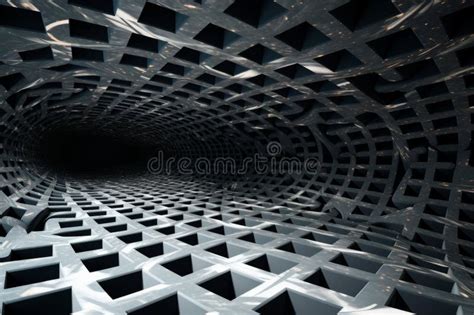 a dynamic photo of a 3d grid structure pulsating and evolving stock