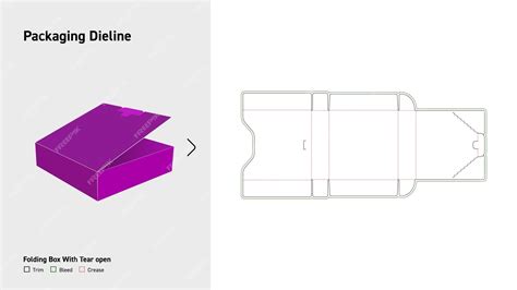 Premium Vector Rectangular Box Dieline Packaging Dieline Packaging Die Cut