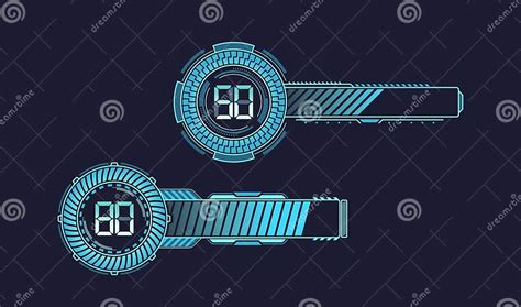 Blue Neon Loading Bars Pulsate With A Vibrant Glow Indicating Download