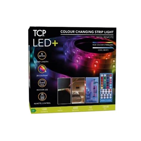 Tcp 5m Colour Changing Rgb Led Strip Light