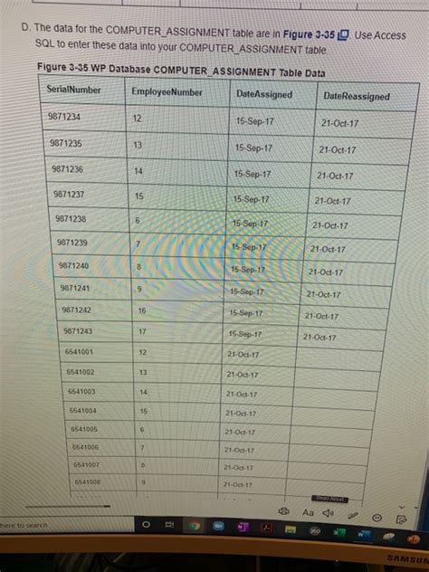i need help with the chapter 3 access workbench