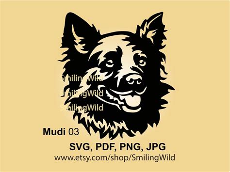 Mudi Dog Svg Cuttable Vector Graphic File Mudi Dog Cigital Clip Art