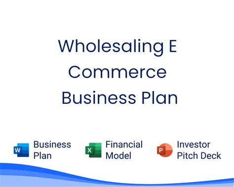 Wholesaling E Commerce Business Plan Template Example Business Plan Templates