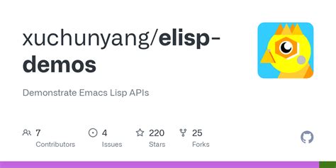 Github Xuchunyangelisp Demos Demonstrate Emacs Lisp Apis