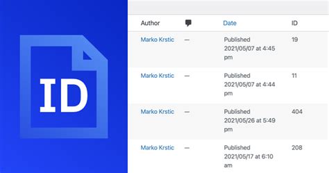 Page Post And CPT ID In Admin Columns Code DPlugins