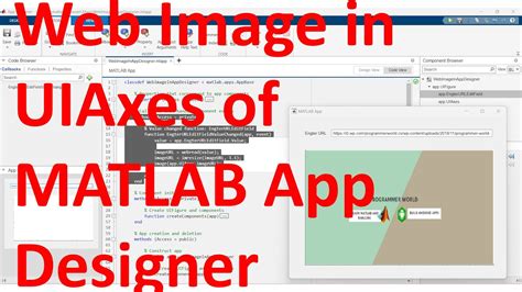 How To Display An Image From Web Url In Uiaxes Of Matlab App Designer Youtube