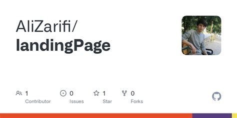 GitHub AliZarifi LandingPage