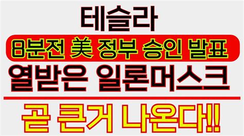 💎테슬라💎 머스크 열 받았다 곧 큰거 다가옵니다 Youtube