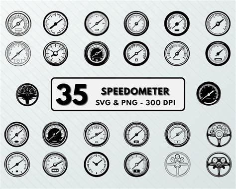 Speedometer Svg Png Speedometer Clipart Speedometer Silhouette Speedometer Decal Vector