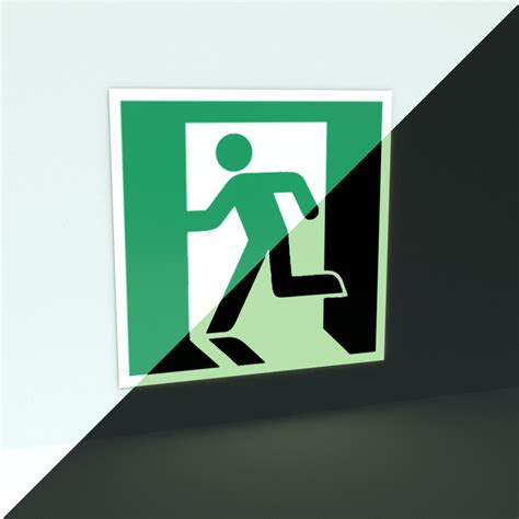 Emergency Exit Right Safe Condition Imo Glow Label