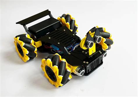 Omnidirectional Mecanum Wheel Robot Car With Ultrasonic Sensor 4wd At