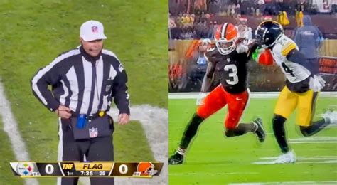 Videos Nfl Fans Are Convinced The Browns Steelers Game Is Rigged After Refs Missed Two