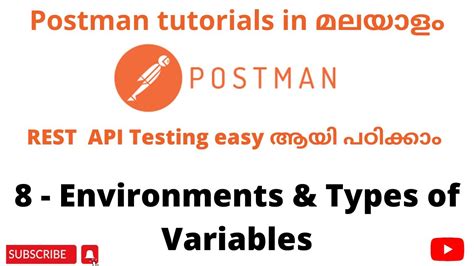 Environments And Variables Become An Expert In Postman Postman Rest Api Testing Malayalam Youtube