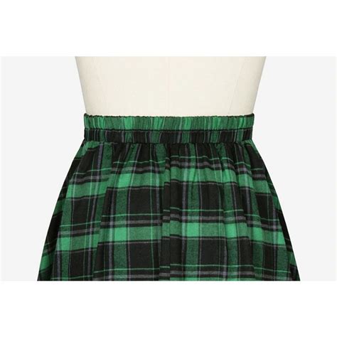 Коледна зелена червена ретро плисирана карирана пола Есен Зима Миди поли с висока талия