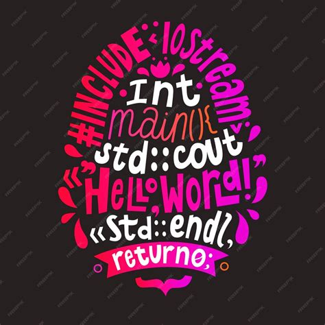 Premium Vector Writing Code With The Phrase Hello World Teaching