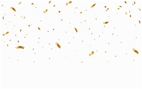 황금 축하 색종이 벡터 일러스트 레이 션입니다 투명한 배경에 반짝이는 색종이 화려한 색종이 조각으로 파티 디자인 휴일 생일 공휴일에 대한 스톡 벡터 아트 및 기타 이미지