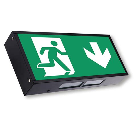 Emergency Exit Box Legend Running Man Down Sgd Lighting Irelands 1 Lighting And Electrical