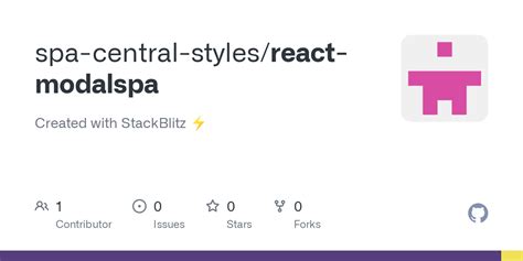 Github Spa Central Styles React Modalspa Created With Stackblitz