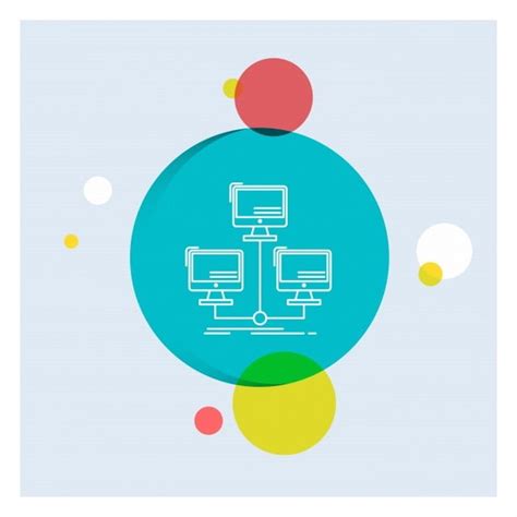 Database Distributed Connection Network Computer White Line 3d
