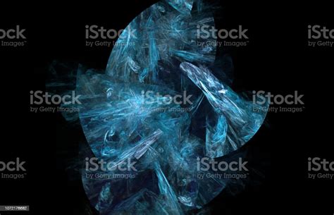 검은 배경에 흰색 파란색 프랙탈 패턴입니다 디지털 예술입니다 3d 렌더링입니다 컴퓨터 생성 이미지 가정의 방에 대한 스톡 사진