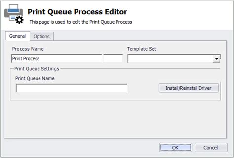 Editing A Print Queue Input Process