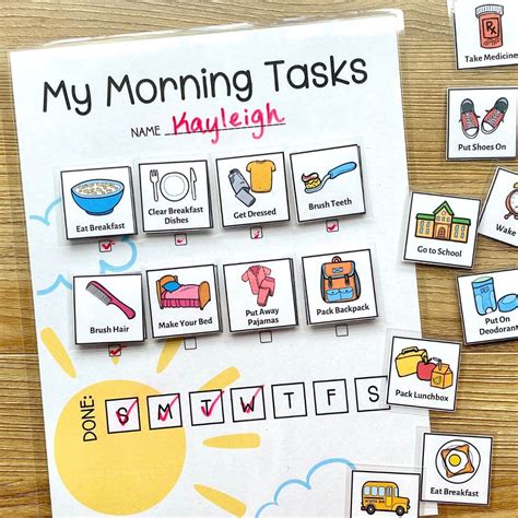 Blank Daily Routine Chart