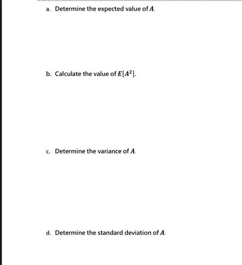 Solved Part III Points Assume A Is A Random Variable Chegg