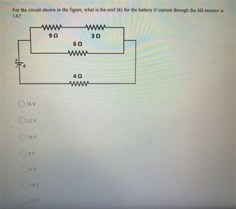 Solved For The Circuit Shown In The Figure What Is The Emf Chegg Com