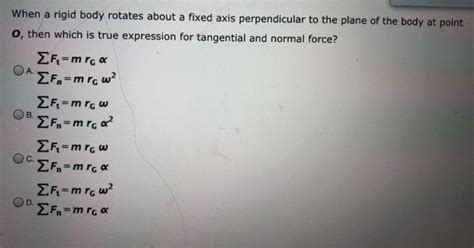 Solved When A Rigid Body Rotates About A Fixed Axis Chegg