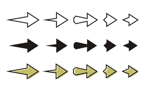 Premium Vector Set Arrow Vector Collection Designs