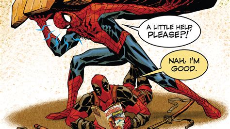 Hilarious Hd Wallpaper Spider Man And Deadpool In Comic Chaos