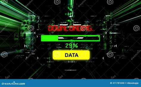 Data Loading Progress Bar On The Screen Stock Photo Image Of Cyber Internet