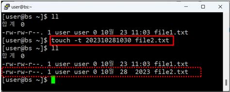 리눅스 Touch 명령어 파일 생성 및 수정 시간 변경하기