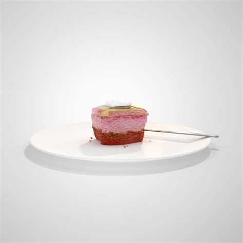 스폰지 컵 케이크 요리 D 모델 ds fbx obj max Free D