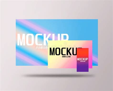 Screens Of Pc Laptop And Smartphone With Modern User Interfaces Stock Illustration