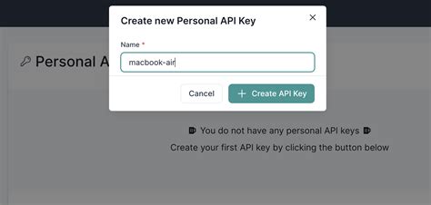 Personal API Keys Cellulose