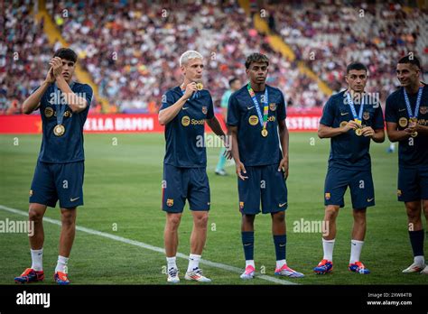 Pau Cubarsi Dani Olmo Lamine Yamal Pedro González And Ferran Torres