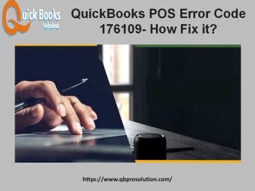 POS Error Code 176109 For QuickBooks How Fix It Presentation Free To Download