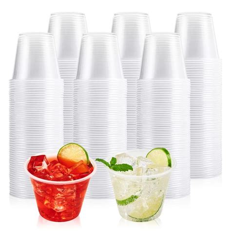 Lilymicky 600 Pack 9 Oz Plastic Cups Disposable Clear Plastic Cups 9