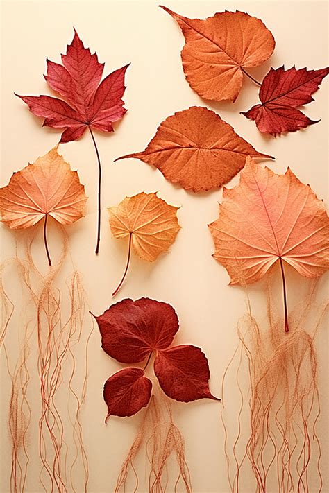 More Than One Set Of Autumn Leaves Arranged On White Background Wallpaper Image For Free