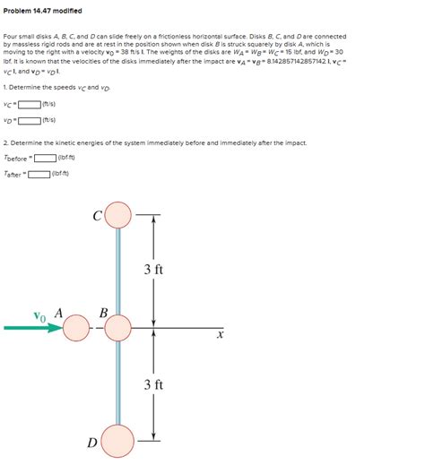 Solved Four Small Disks Abc And D Can Slide Freely On A