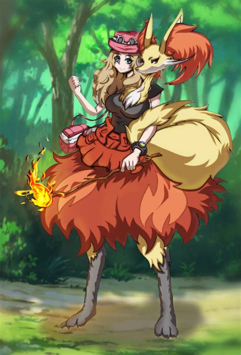 Serena And Delphox By Victimia On Deviantart